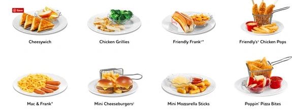 Friendly's Kids Menu 2026